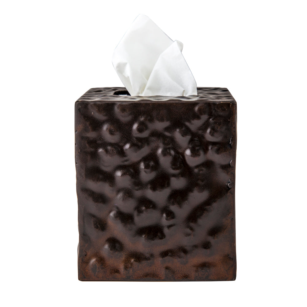 Hammered Square Tissue Box – Belle Shops
